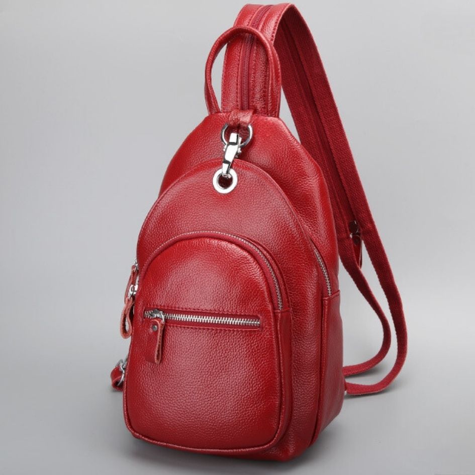 Genuine Leather Small Backpack Multi-Layer Anti-Theft Bag – Scraften