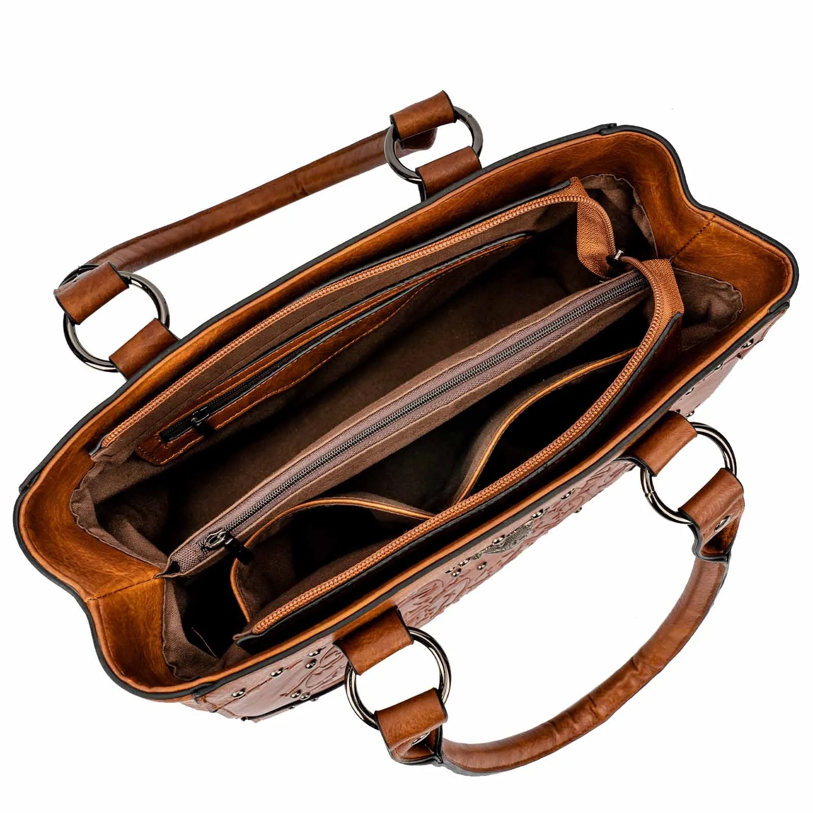 Vintage Embossed Concho Studs Shoulder Bag – Scraften