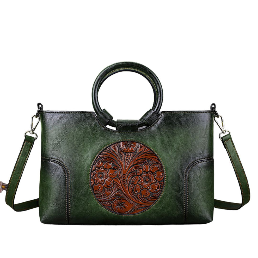Women Retro Handmade Embossed Shoulder Bag – Scraften