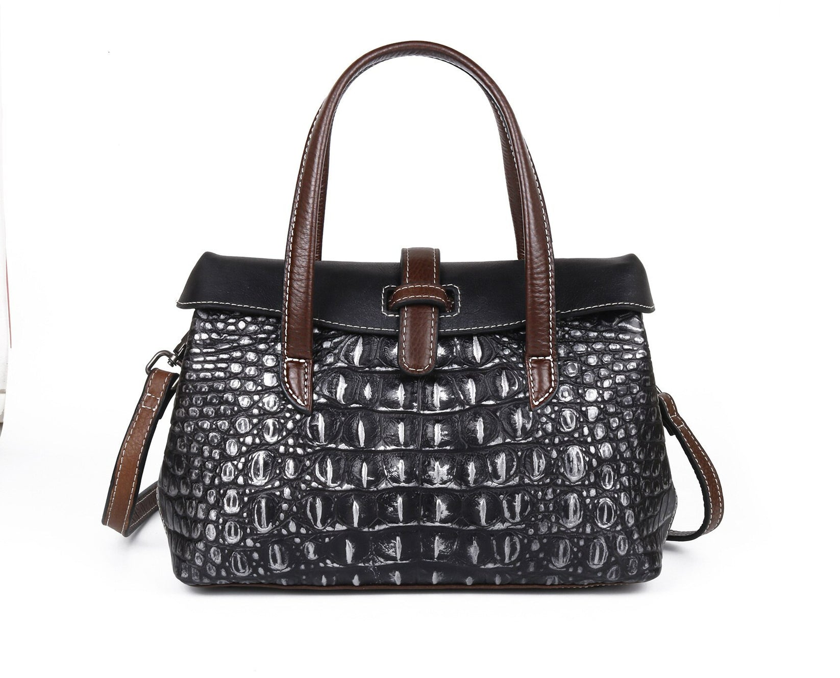 Genuine Leather Shoulder Bag Luxury Alligator Handbag – Scraften